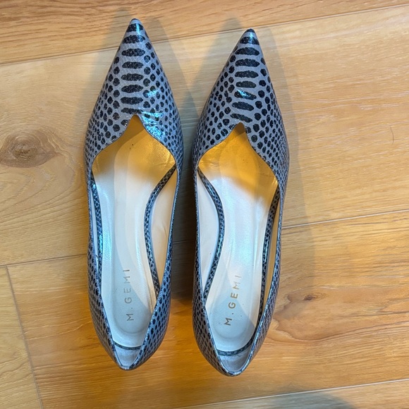 M. Gemi | Shoes | M Gemi Blue Amd Gray Heels | Poshmark